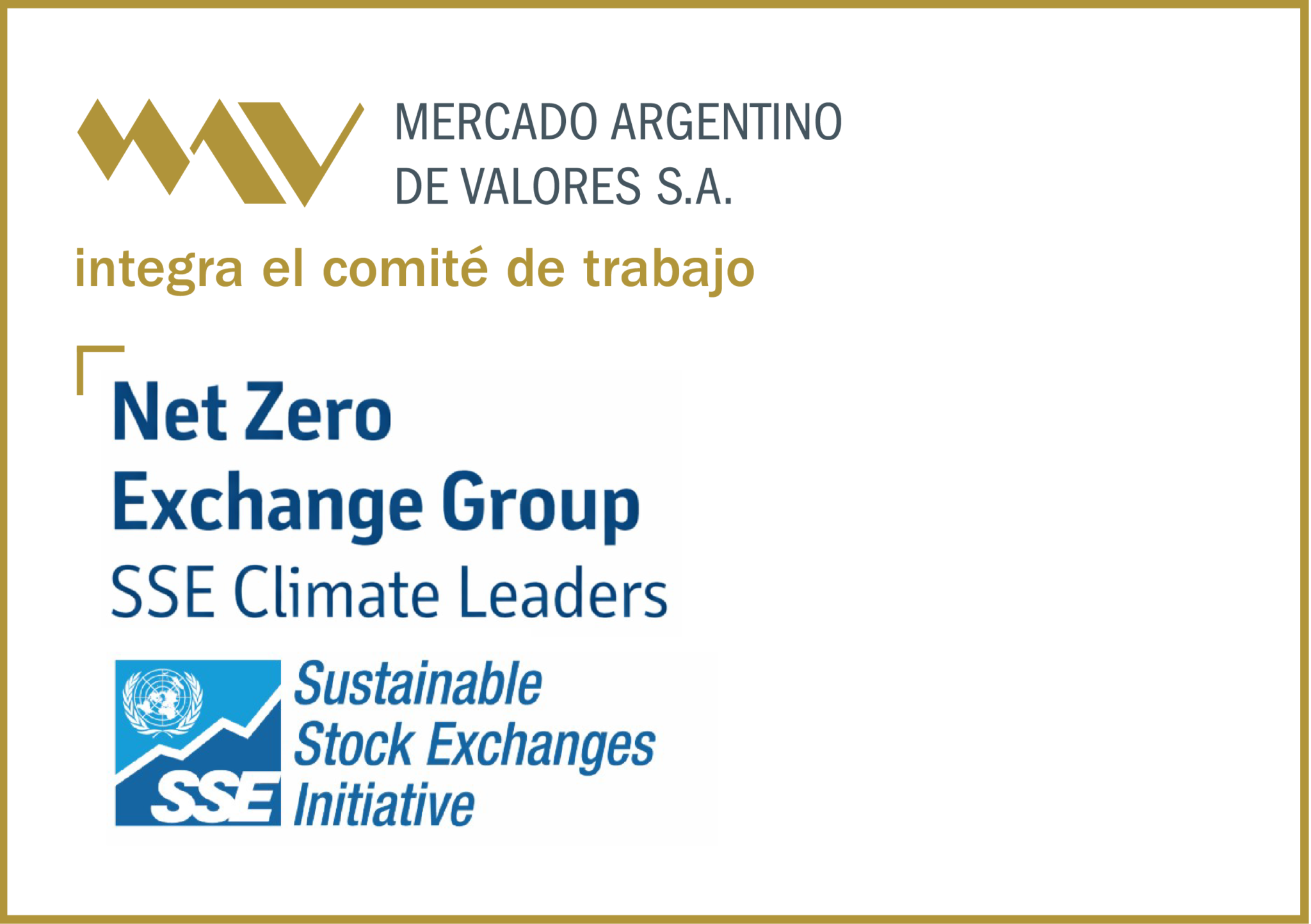 MAV es parte del «Net Zero Exchange Group – SSE Climate Leaders», la ...